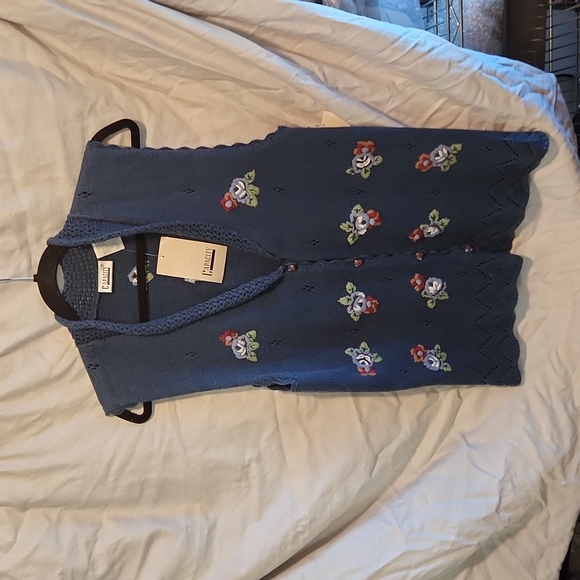 Capacity | Sweaters | Vintage Capacity Hand Embroidered Blue Knit ...